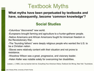 Textbooks and the problem with official knowledge | PPT