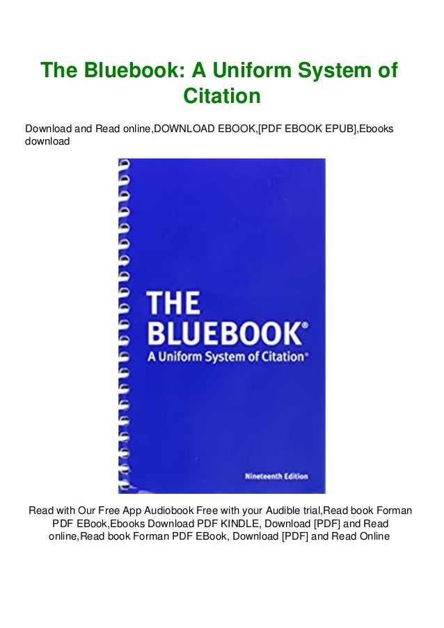 textbook$ The Bluebook A Uniform System of Citation [K.I.N.D.L.E]