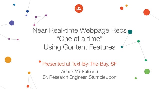 Near Real-time Web-Page Recs Using Content Features | PPT