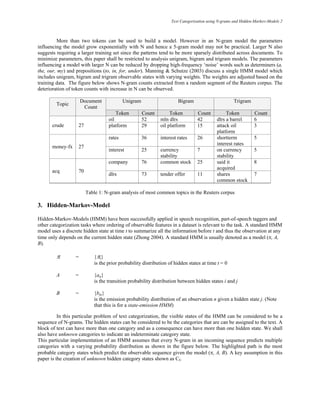 Text Categorization using N-grams and Hidden-Markov-Models | PDF