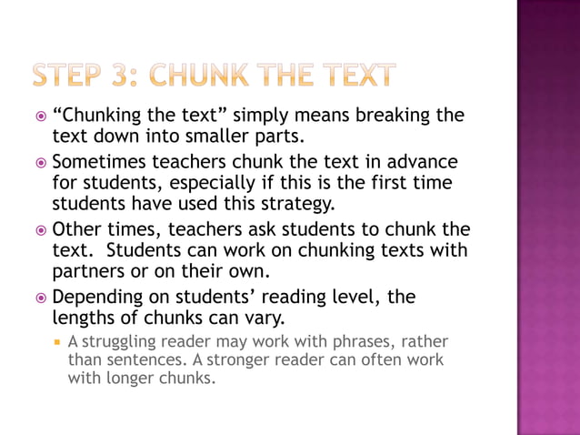 Text chunking | PPTX | Educational Assessment | Education