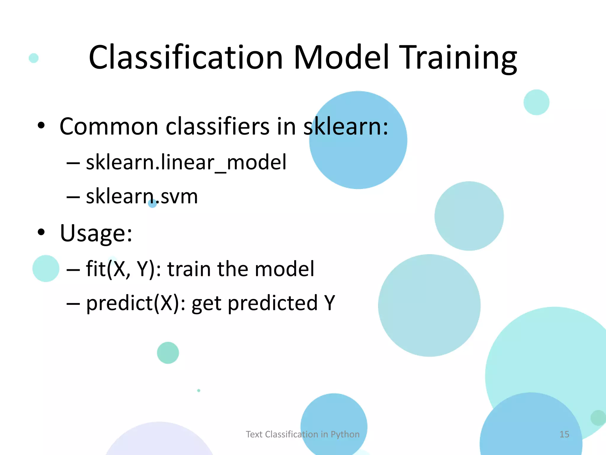 Text Classification In Python Using Pandas Scikit Learn Ipython Notebook And Matplotlib Ppt