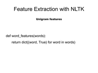 Statistical Machine Learning for Text Classification with scikit-learn and NLTK | PPT