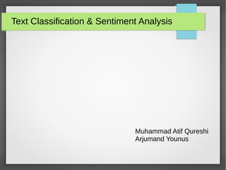 Text classification & sentiment analysis | PPT