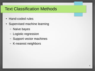 Text classification & sentiment analysis | PPT