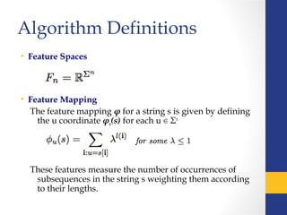 Text classification using Text kernels | PPT