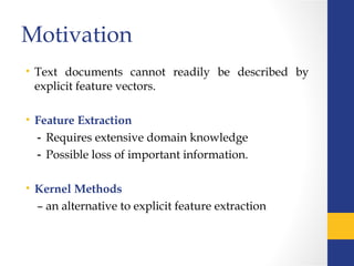 Text classification using Text kernels | PPT | Web Development | Internet