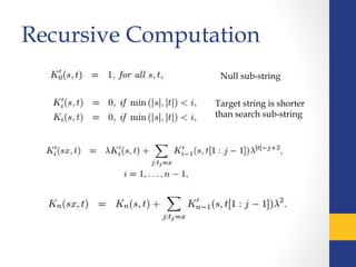 Text classification using Text kernels | PPT