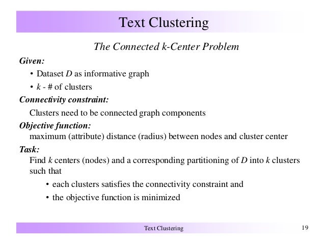 Text clustering