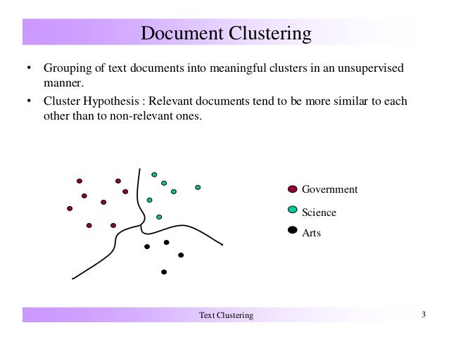Text clustering