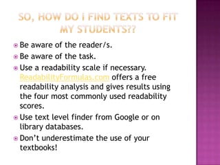 Text Complexity 7-12 | PPSX