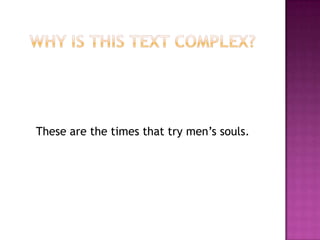 Text Complexity 7-12 | PPSX