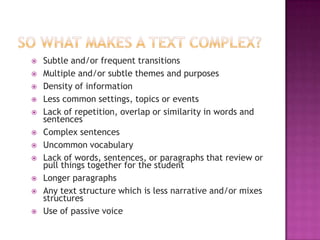 Text Complexity 7-12 | PPSX