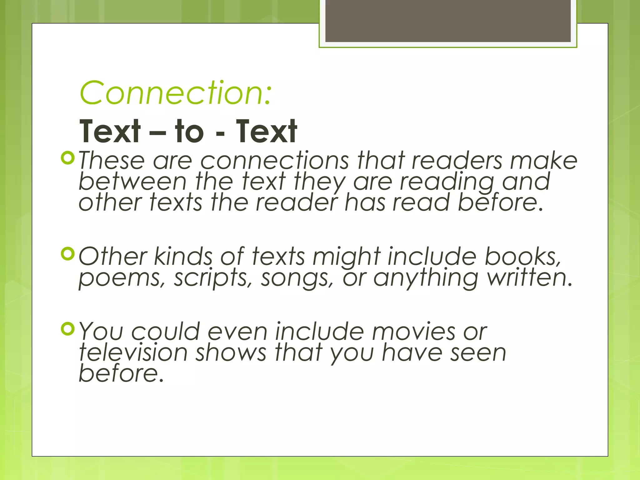 Text connections | PPT