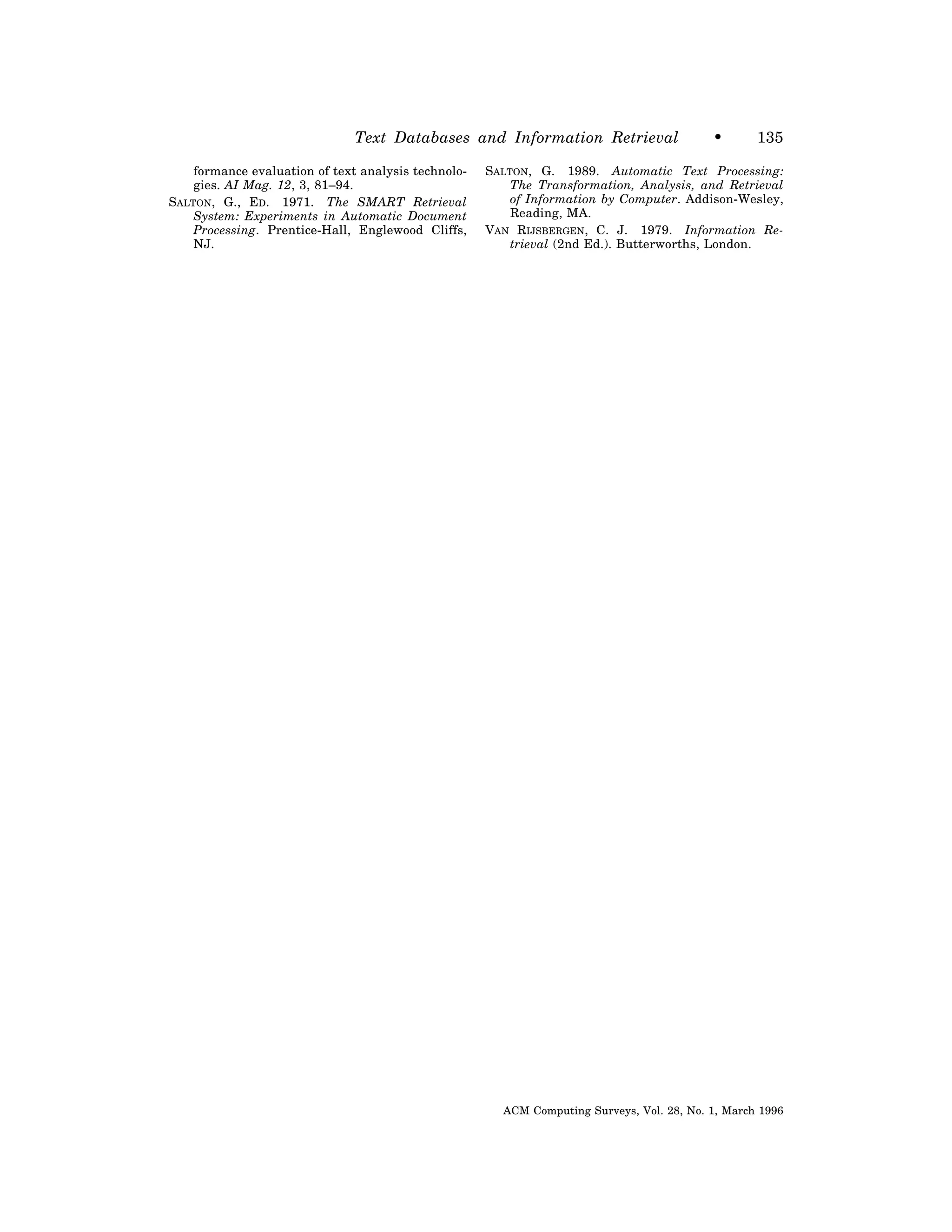 Text databases and information retrieval | PDF