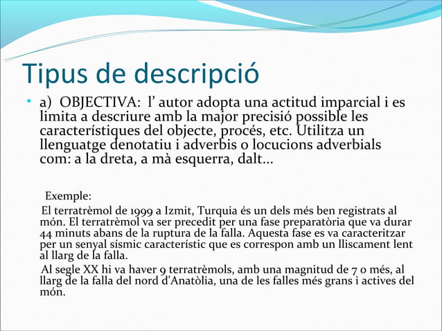 Text descriptiu | PPT