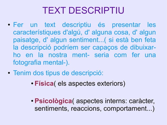 Text descriptiu | ODP