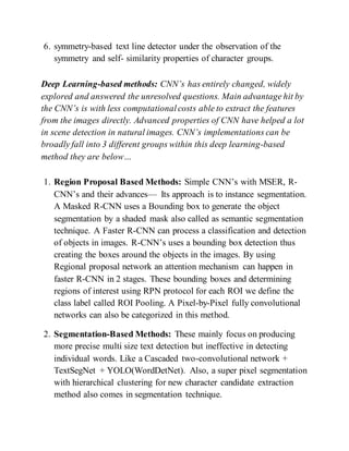 Scene Text detection in Images-A Deep Learning Survey | DOCX
