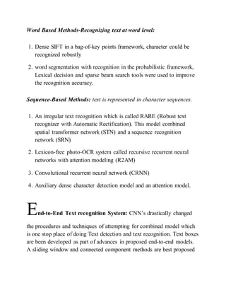Scene Text detection in Images-A Deep Learning Survey | DOCX