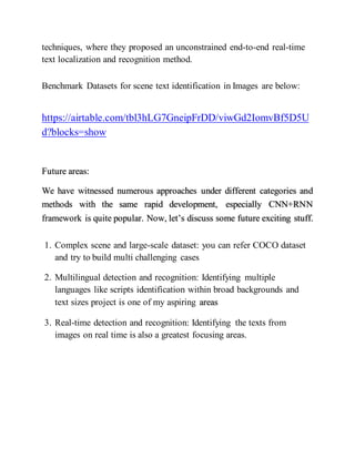 Scene Text detection in Images-A Deep Learning Survey | DOCX