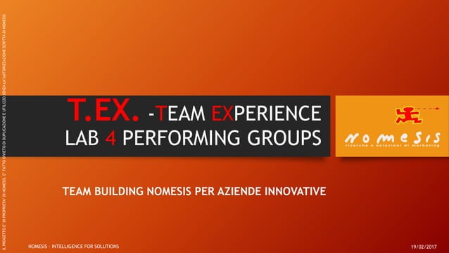 Tex team experience for performing groups 2017 | PPT