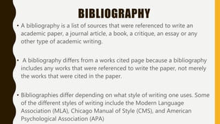 Text editing, analysis, processing, bibliography | PPT