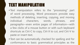 text editing, analysis, processing, bibliography.pptx
