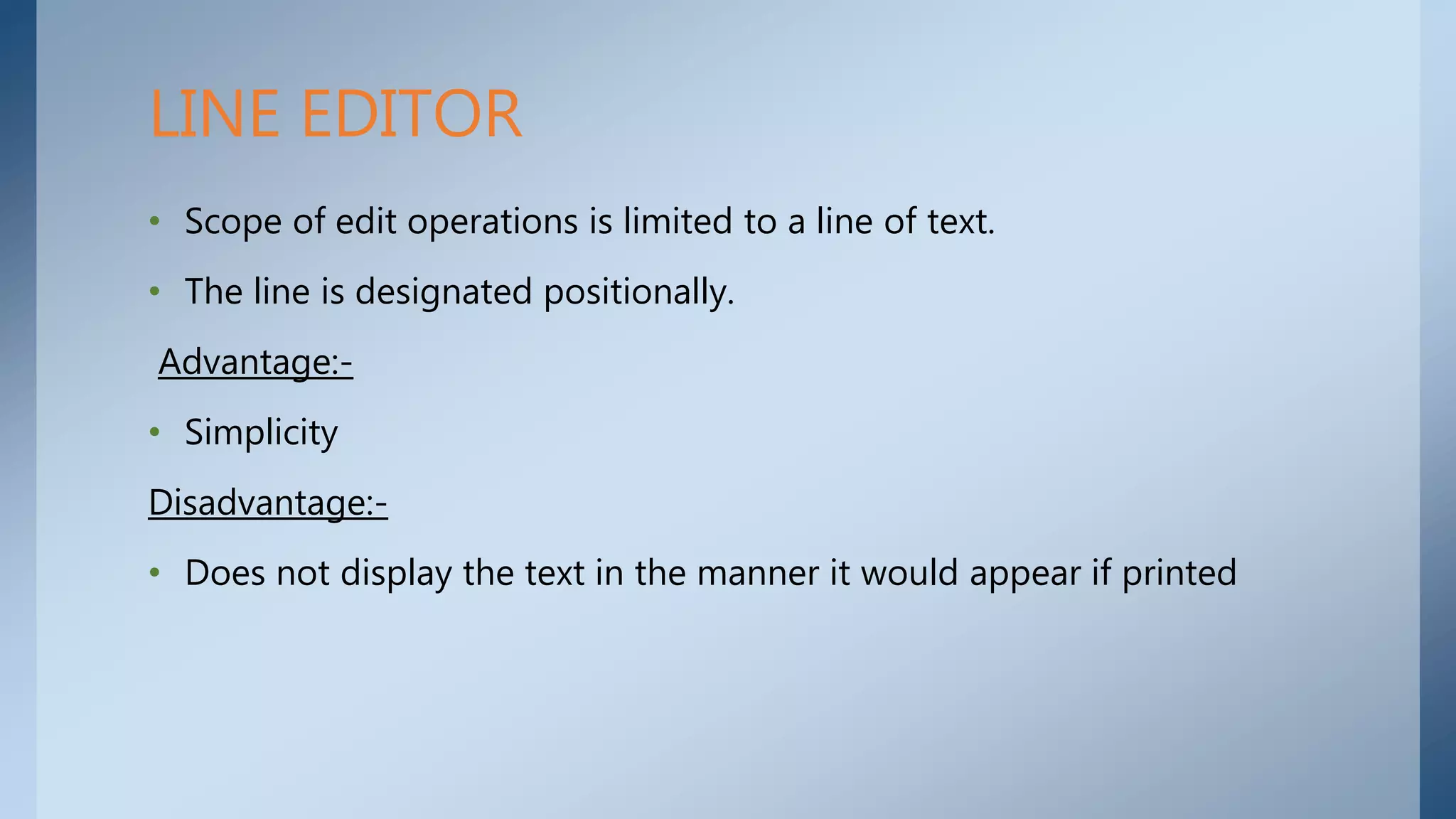 Text Editor for System Software | PPTX