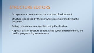 Text Editor for System Software | PPTX