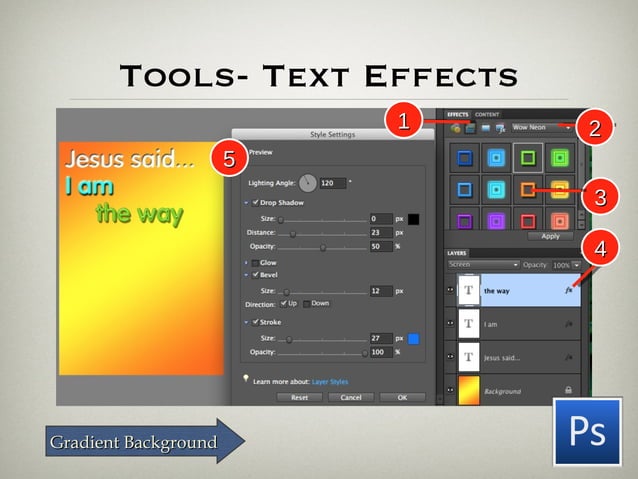 Photoshop Text effects | PPT