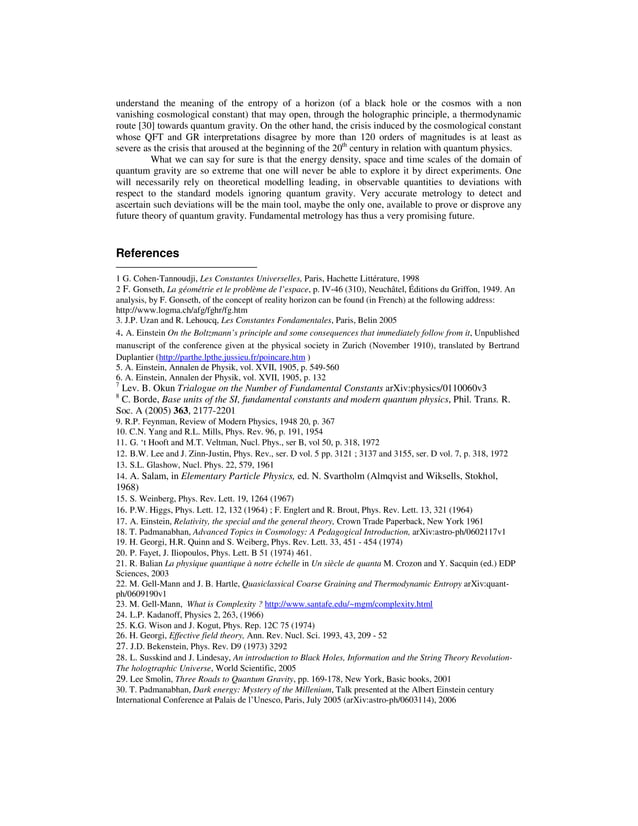 Universal constants, standard models and fundamental metrology | PDF