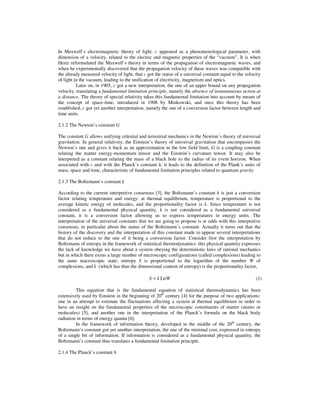 Universal constants, standard models and fundamental metrology | PDF