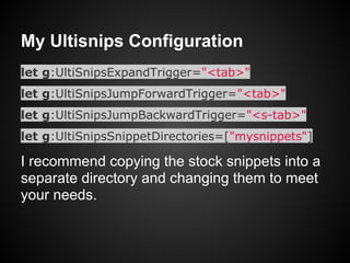 Text expansion in vim | PPT
