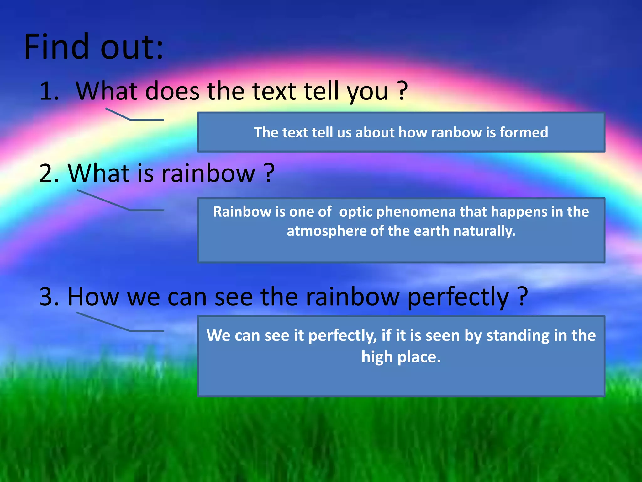 Text explanation How Rainbow Formed | PPTX