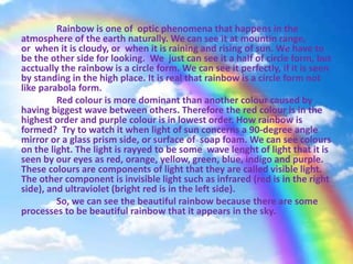 Text explanation How Rainbow Formed | PPTX
