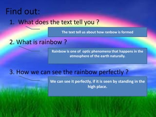Text explanation How Rainbow Formed | PPTX
