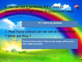 Text explanation How Rainbow Formed | PPTX
