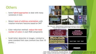 Text extraction from natural scene image, a survey | PPTX | Photo ...