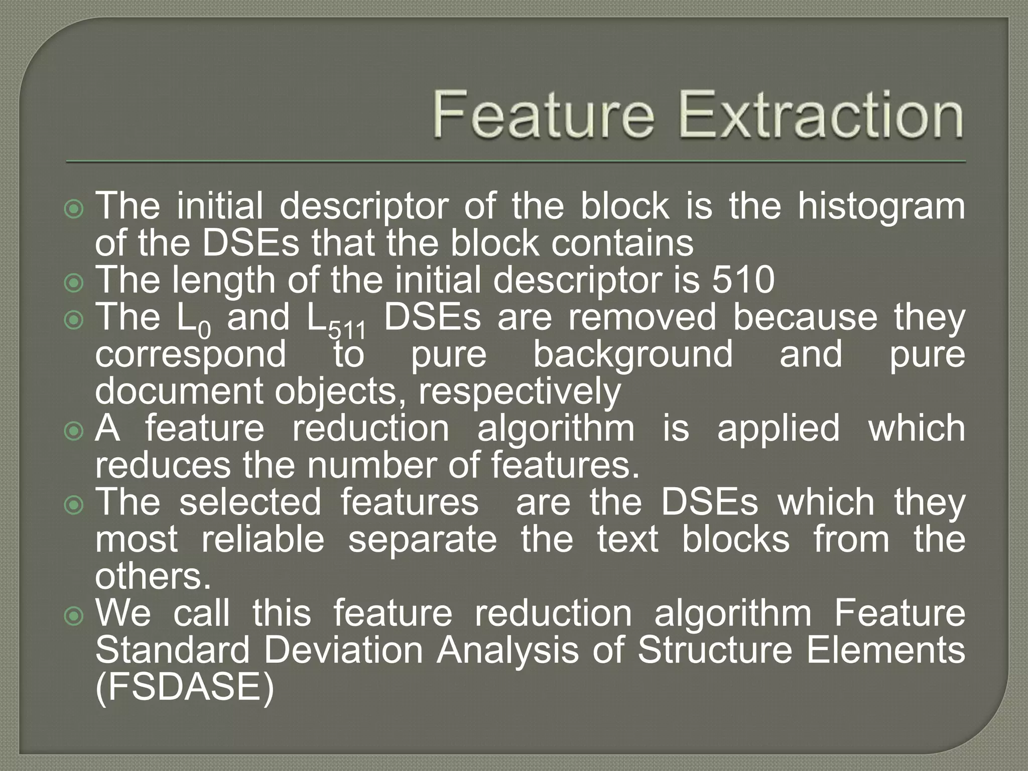 Text Extraction Using Document Structure Features And Support Vector 2866