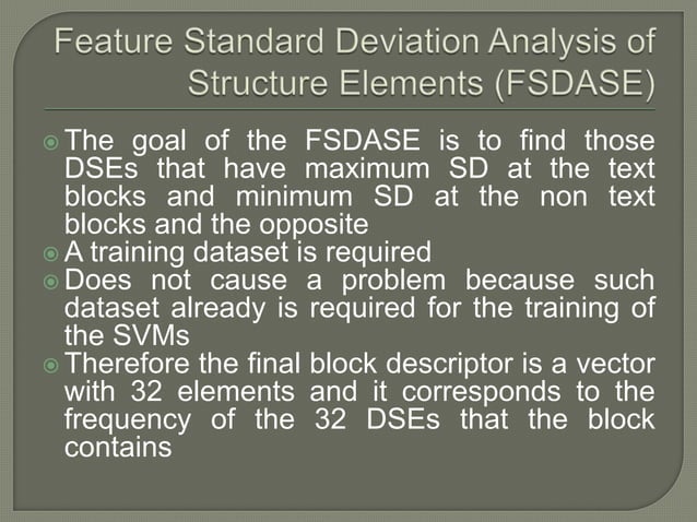 Text Extraction Using Document Structure Features And Support Vector 7523