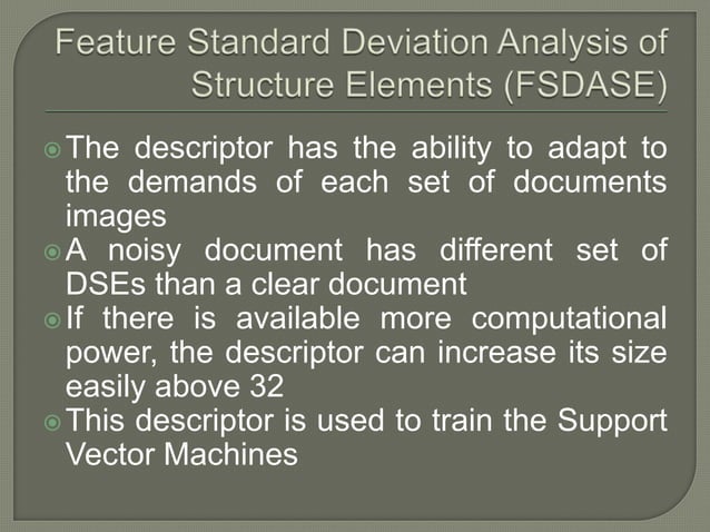 Text Extraction Using Document Structure Features And Support Vector 9991