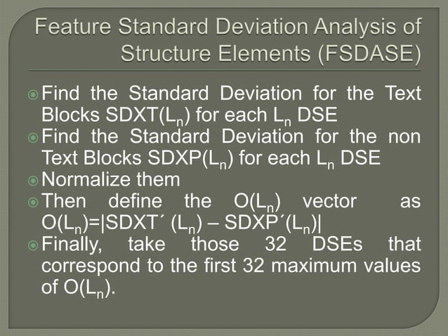 Text Extraction Using Document Structure Features And Support Vector 8487