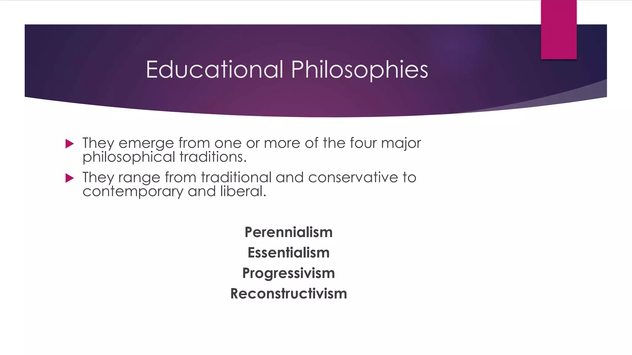 Chapter 2: Philosophical Foundation of Curriculum | PPTX
