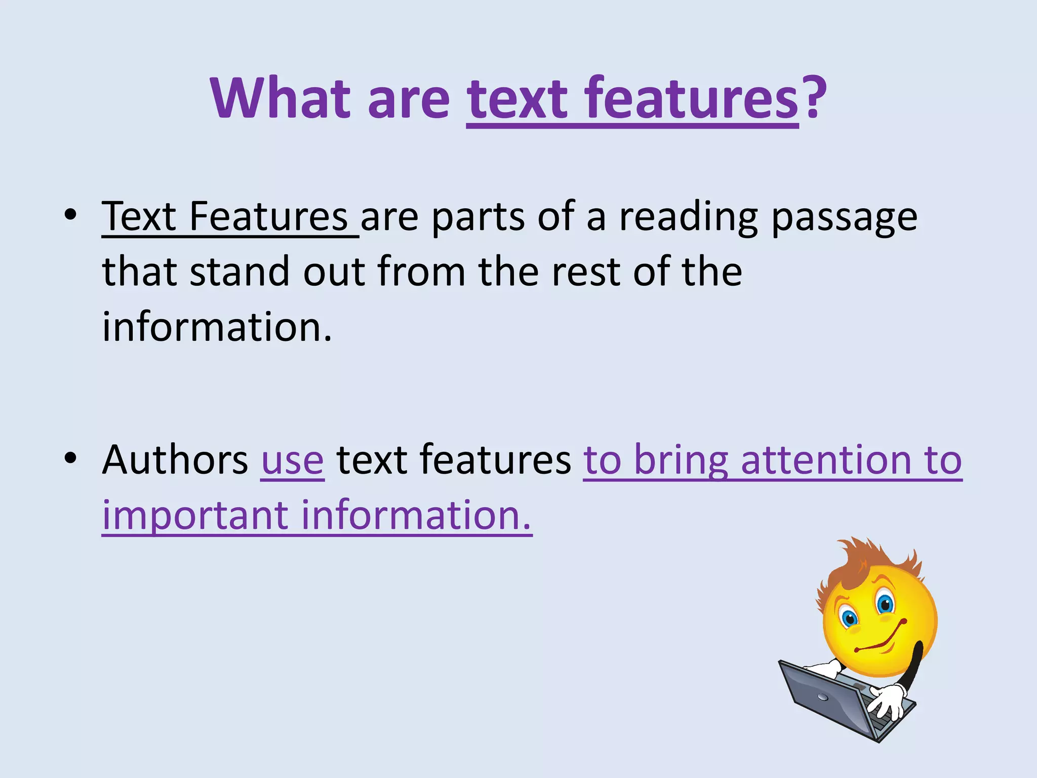 Text features power point | PDF