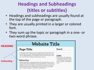 Text features power point | PDF