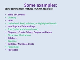 Text features power point | PDF