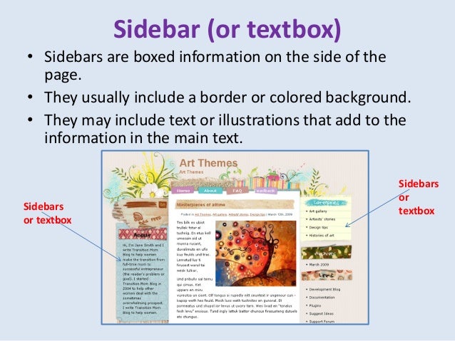 Text features power point