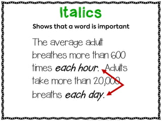 Italics Nonfiction Words
