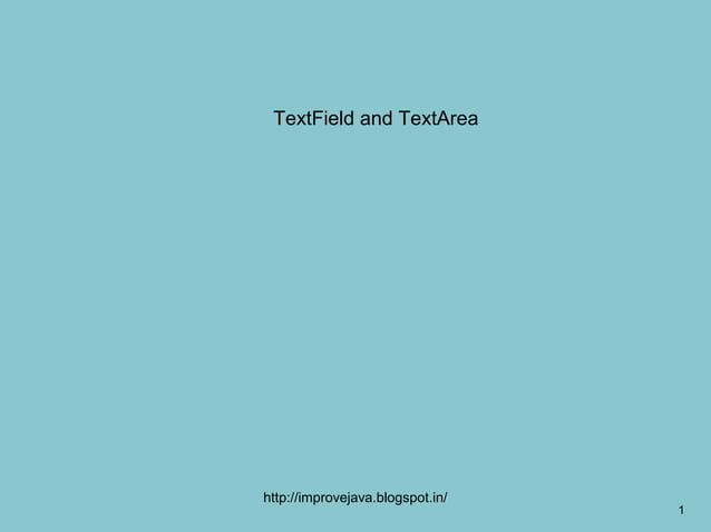 Text field and textarea | PPT