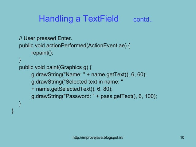 Text field and textarea | PPT